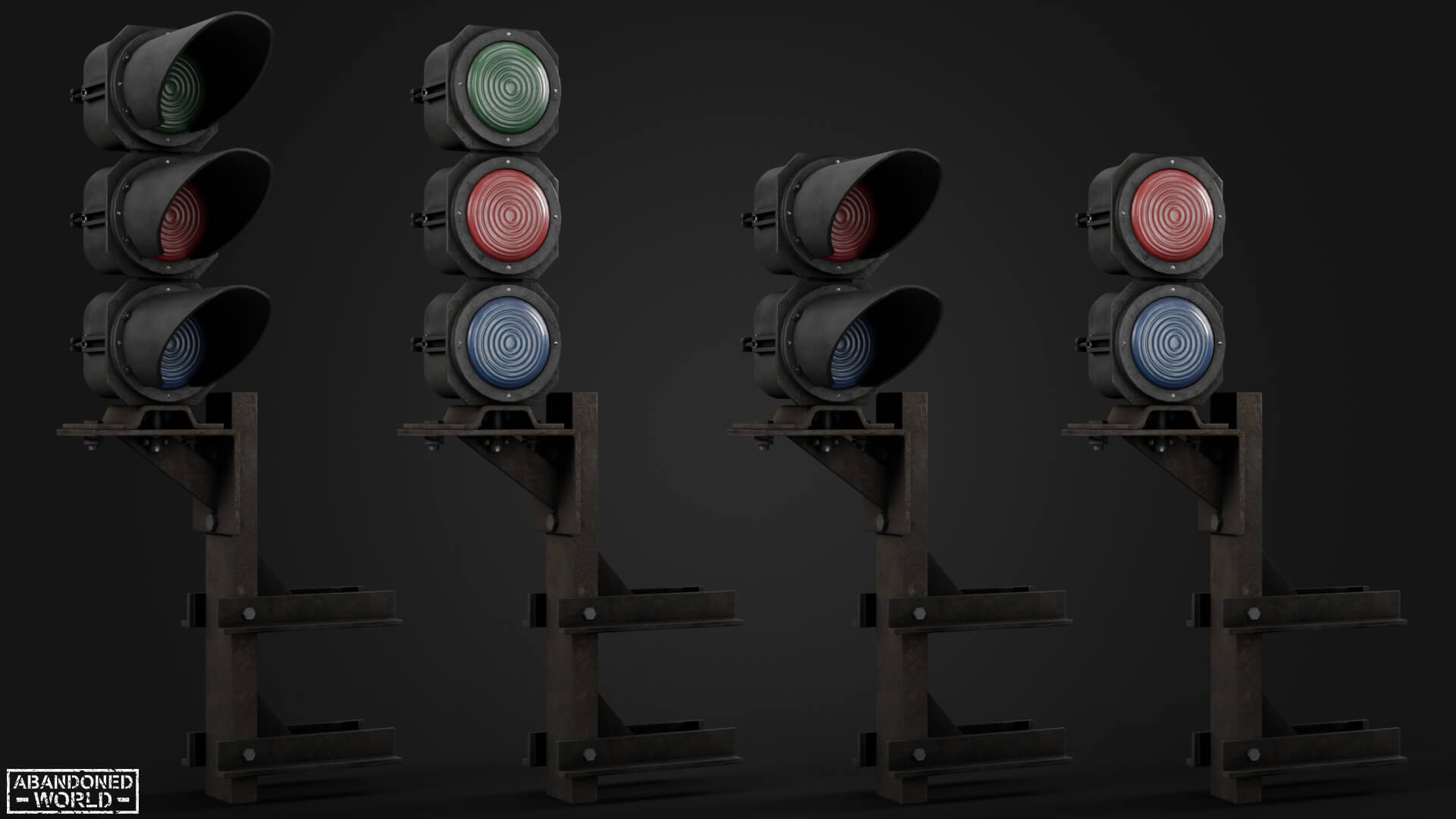 Subway Traffic Light - 3D Model by Abandoned World