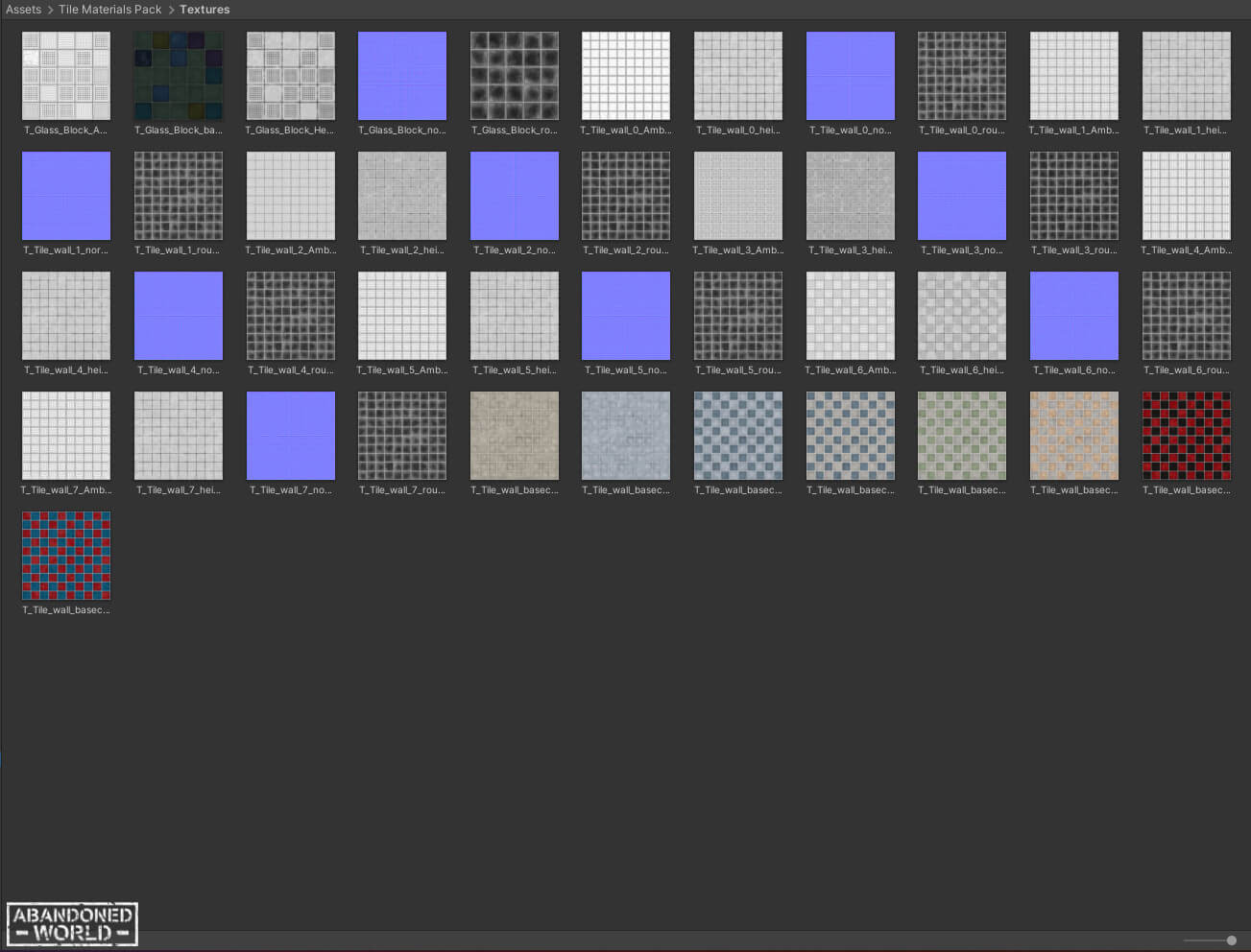 Tile Materials Pack - 3D Material or Shader by Abandoned World