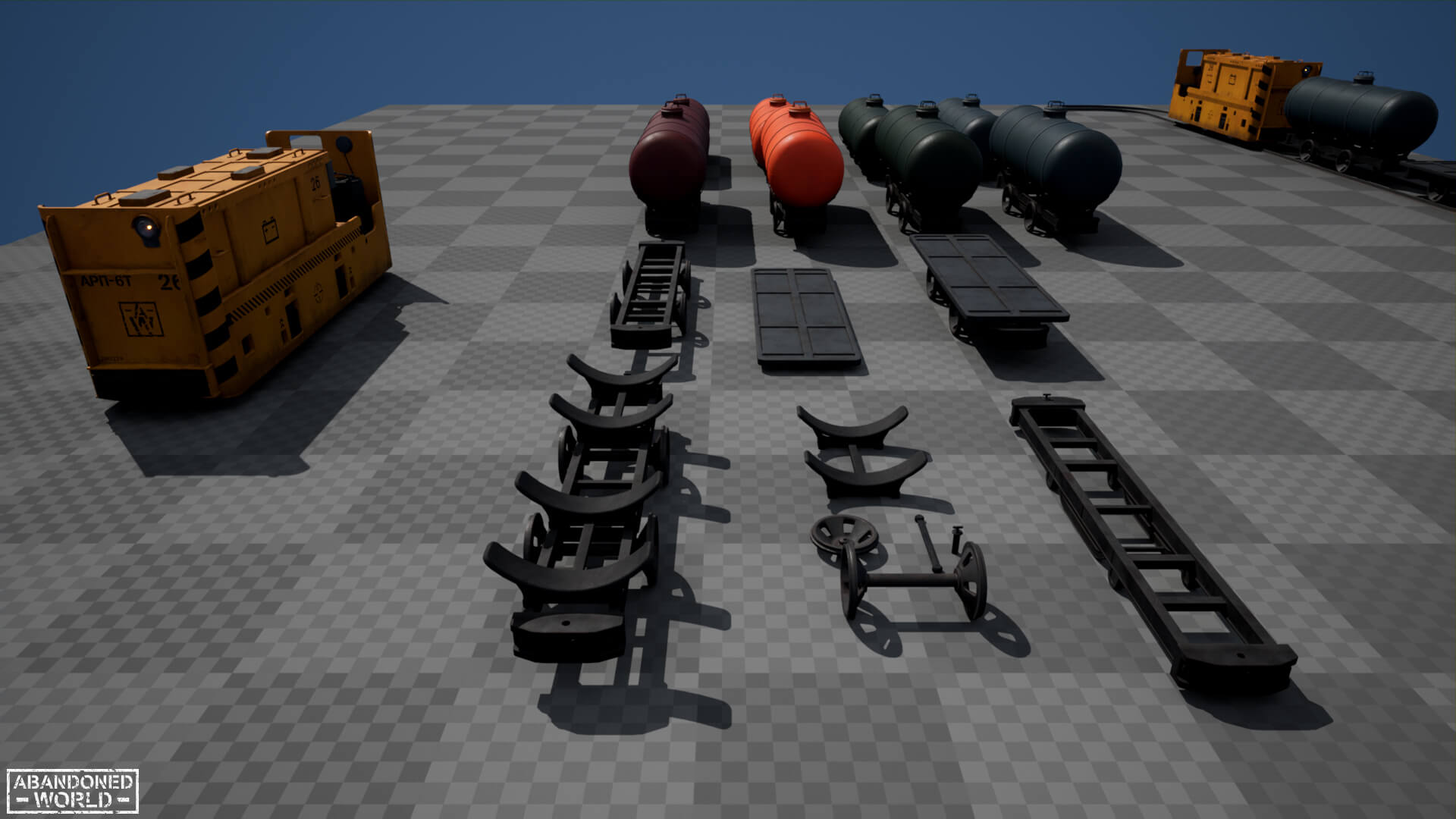 Underground Battery Electric Locomotive Full Pack by Abandoned World