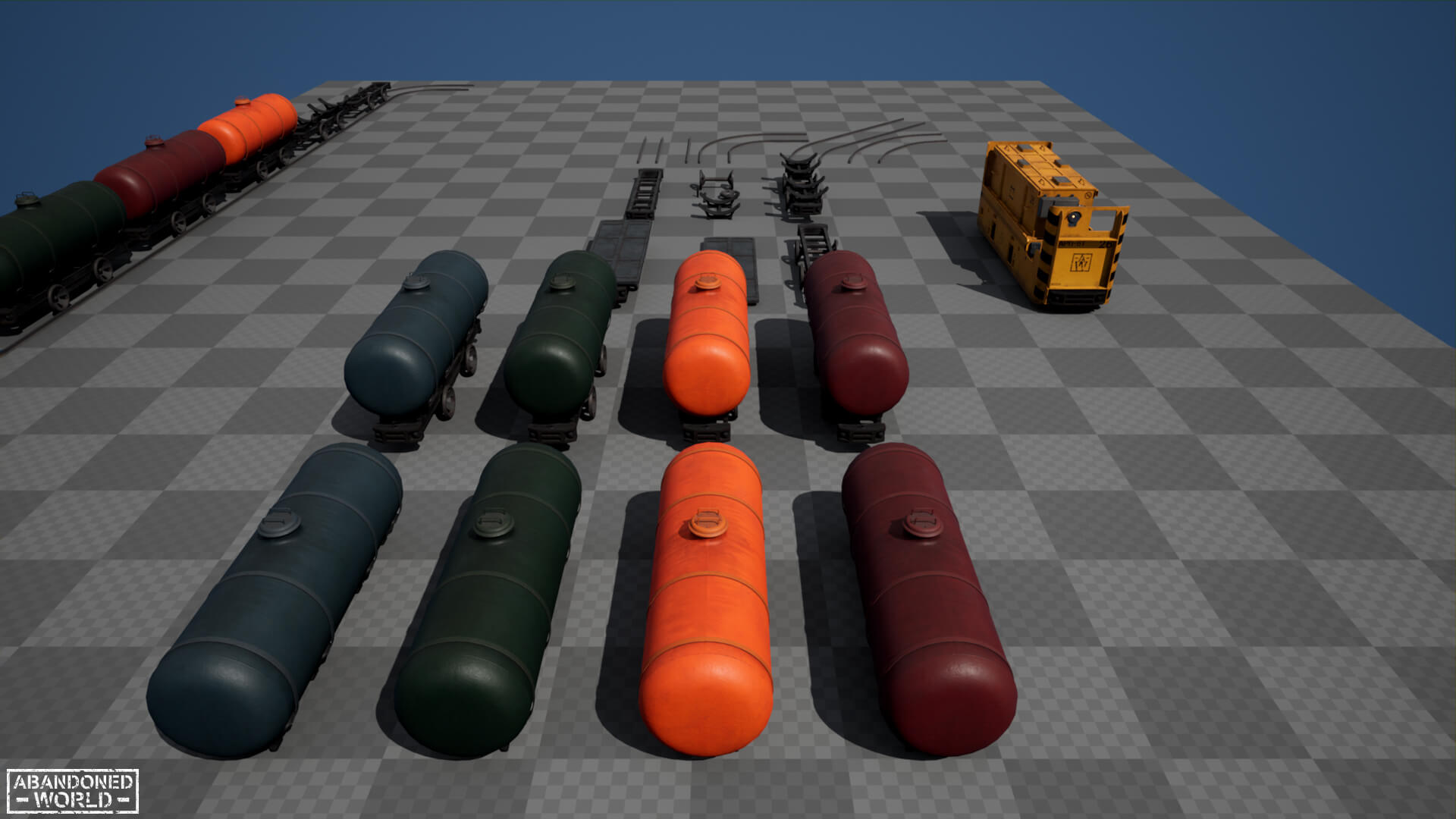 Underground Battery Electric Locomotive Full Pack by Abandoned World