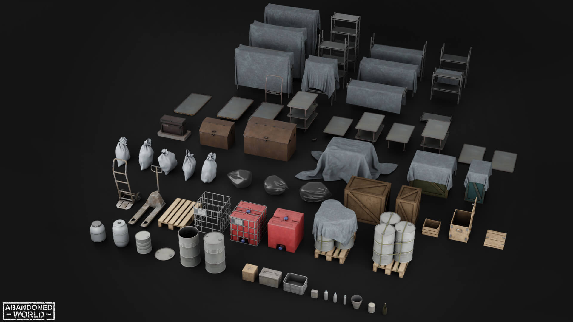 Warehouse Props Pack - 3D Model by Abandoned World