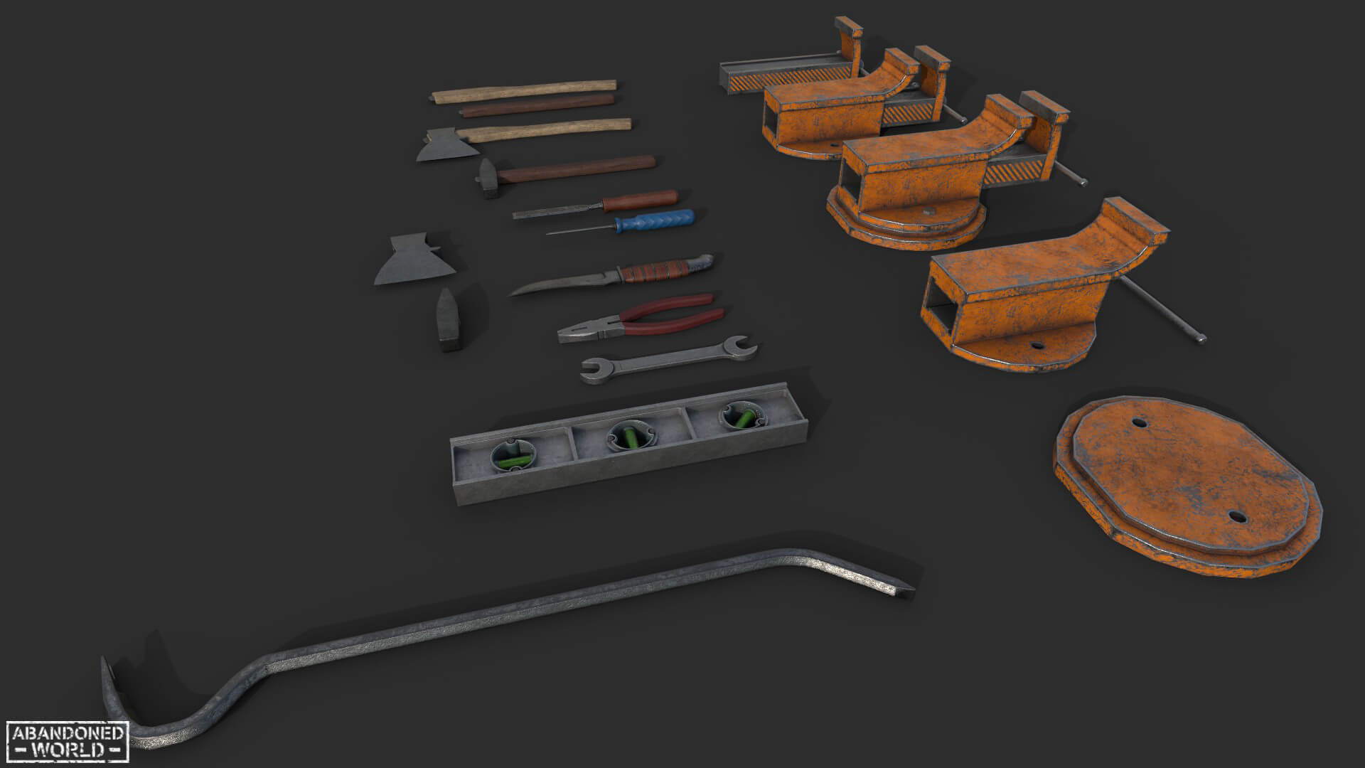 Working Tools Set - 3D Model by Abandoned World