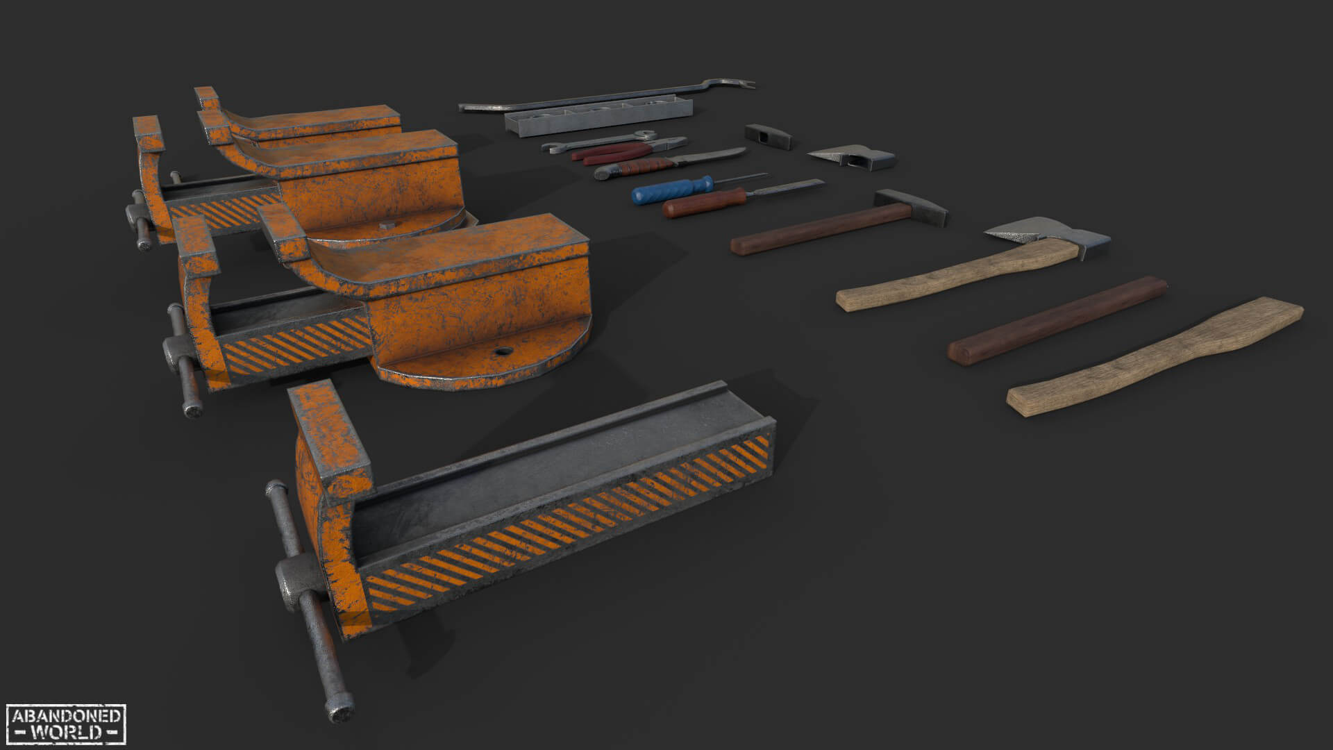 Working Tools Set - 3D Model by Abandoned World