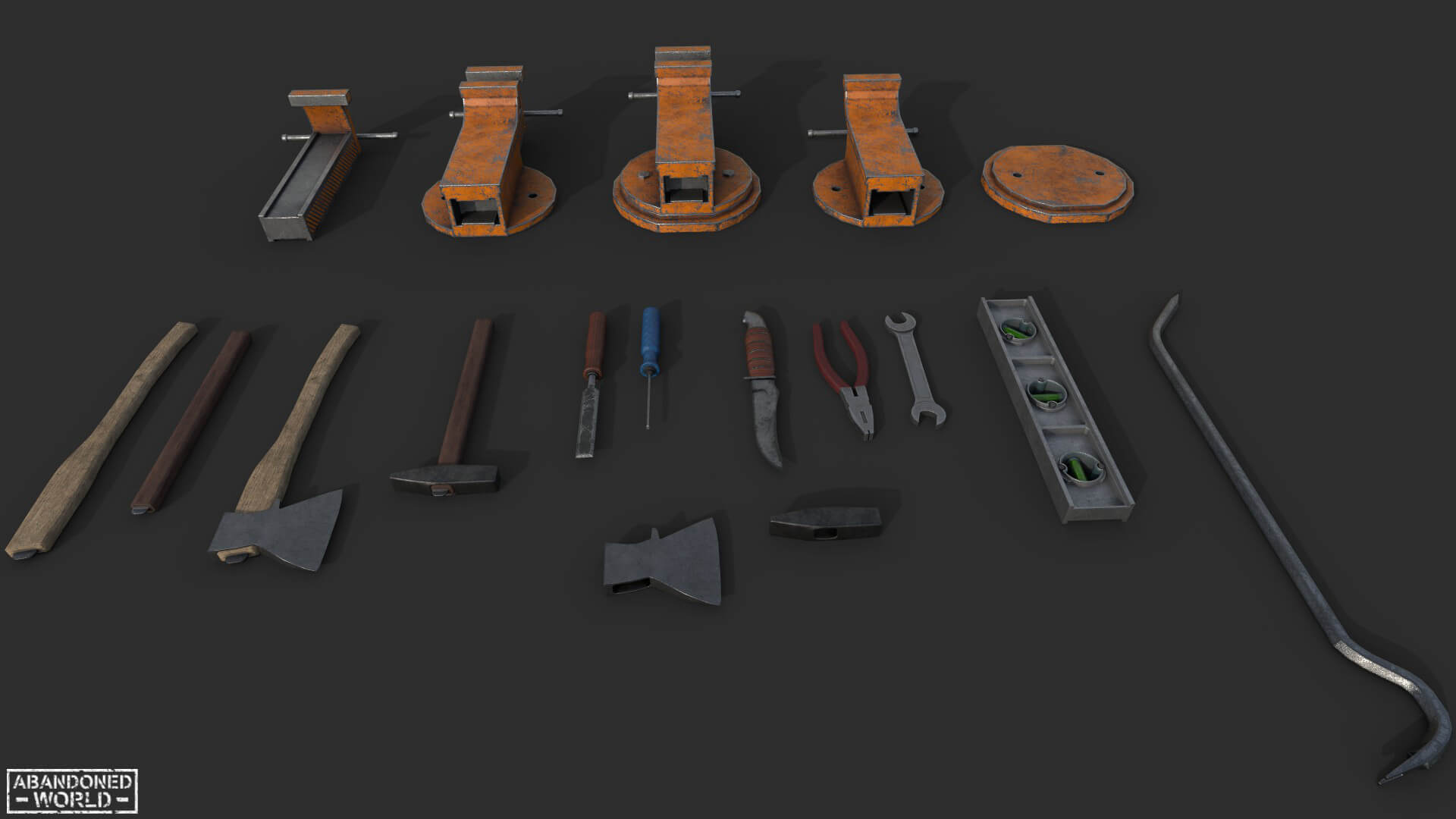 Working Tools Set - 3D Model by Abandoned World