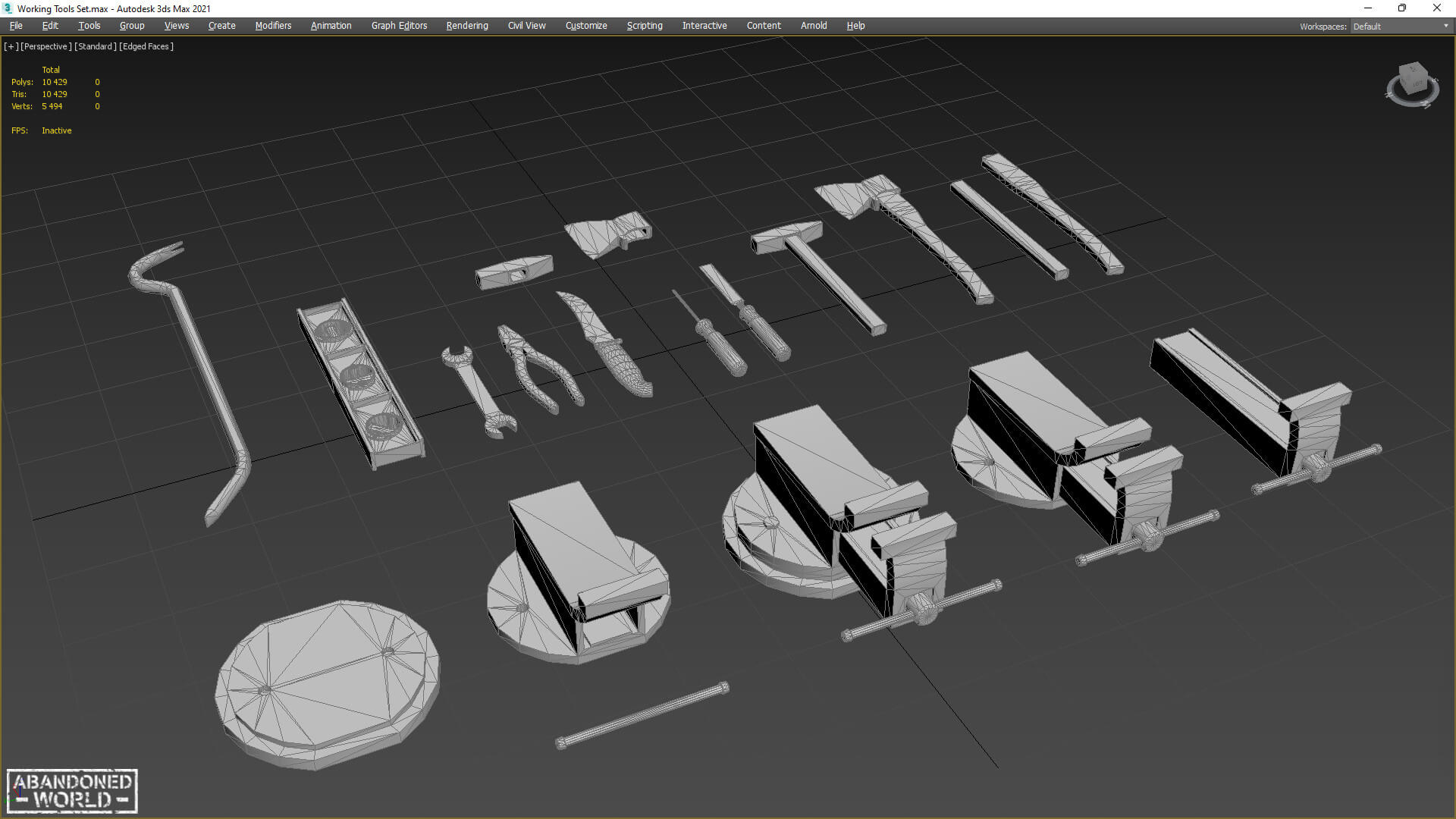 Working Tools Set - 3D Model by Abandoned World