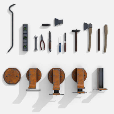 Working Tools Set - 3D Model by Abandoned World