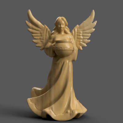 Angel for Christmas Decoration Candle Holder 003 3D Print by abanobblackbox