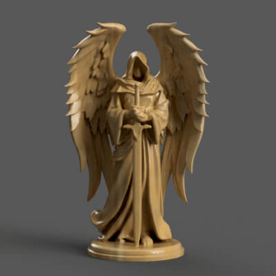Angel Warrior with Sword 3D Printable STL for Decoration 3D by ...