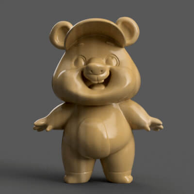 Cute Bear 3D Model Fun Cartoon Decoration STL 3D Print Model by ...