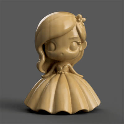 Cute Bride Princess 3D Model STL File for Decoration 3D PR by ...