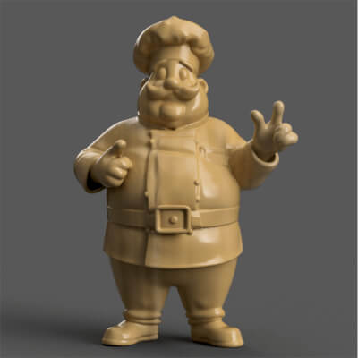 Cute Chef 3D Model STL for Kitchen Decor Gifts 3D Print Mode by ...