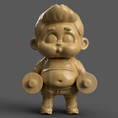 Cute Gym Baby 3D Model STL File for Fun Decoration 3D Print by ...