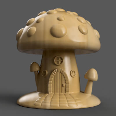 Cute Mushroom House STL File for Home and Garden Decor 3D Pr by ...