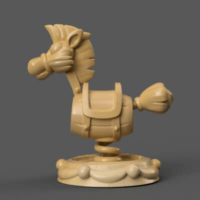 Cute Rocking Horse Toy 3D STL File for Fun Decor 3D Print Mo by ...