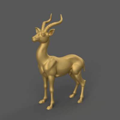Elegant Antelope Sculpture STL 3D Model for Home Decor 3D Pr by ...