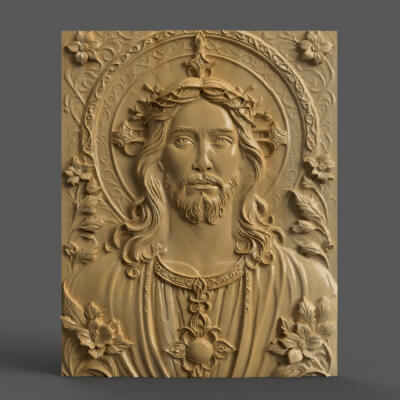 Jesus Christ Portrait 3D Print Model by abanobblackbox
