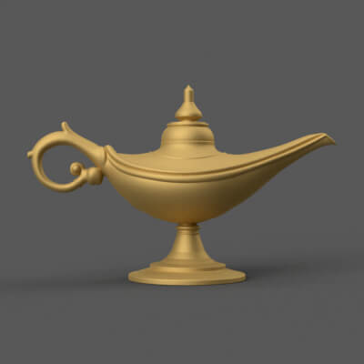 Magic Lamp 3D STL File for Unique Desk Decor by abanobblackbox