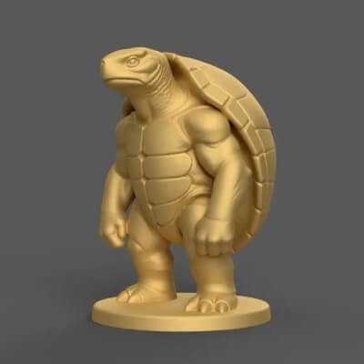 Mighty Turtle Warrior STL Unique 3D Printable Figurine by abanobblackbox