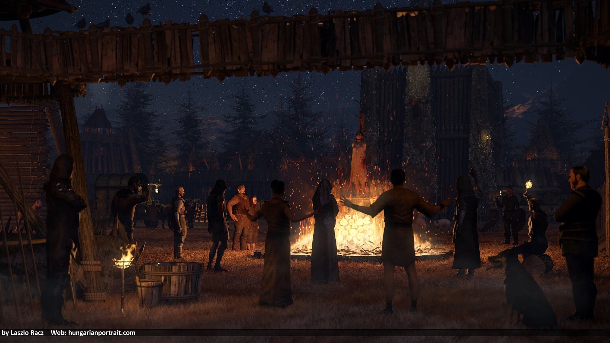 Witch Burning 3D Render, Digital Art by abcd1181