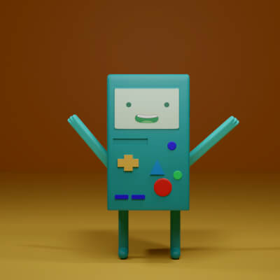 Bmo Adventure Time Cartoon Charecter - 3D Model by ABDELBASSET