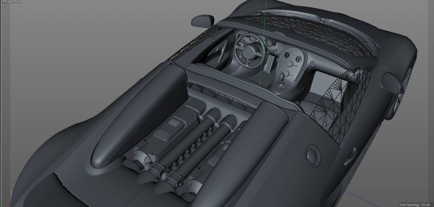 Bugatti Veyron Grandsport Vitesse Roadster - 3D Model by ABMADE