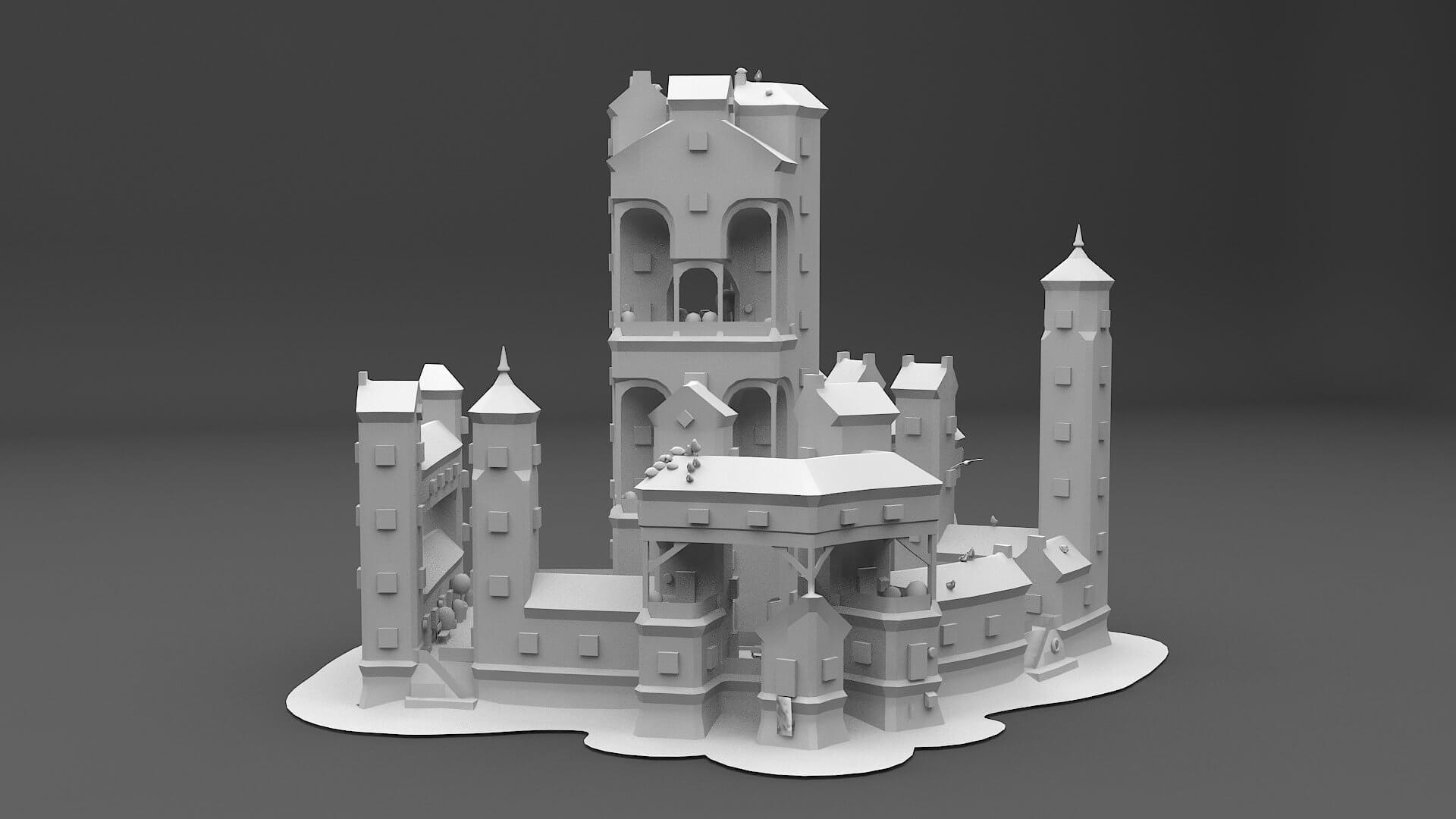 Town 2 - 3D Model by aboodkat