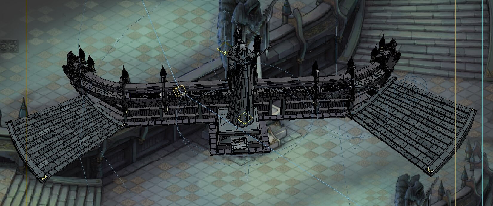 Gate with Statue - 3D Model by about3d