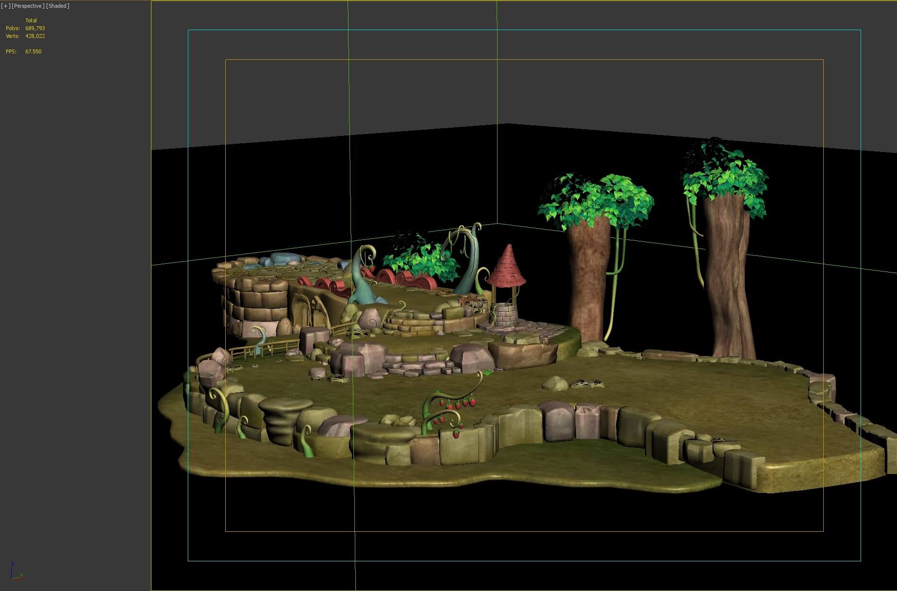 Ground and Trees - 3D Model by about3d