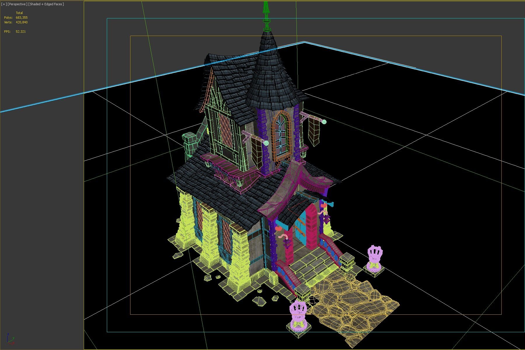 Cartoon House - 3D Model by about3d