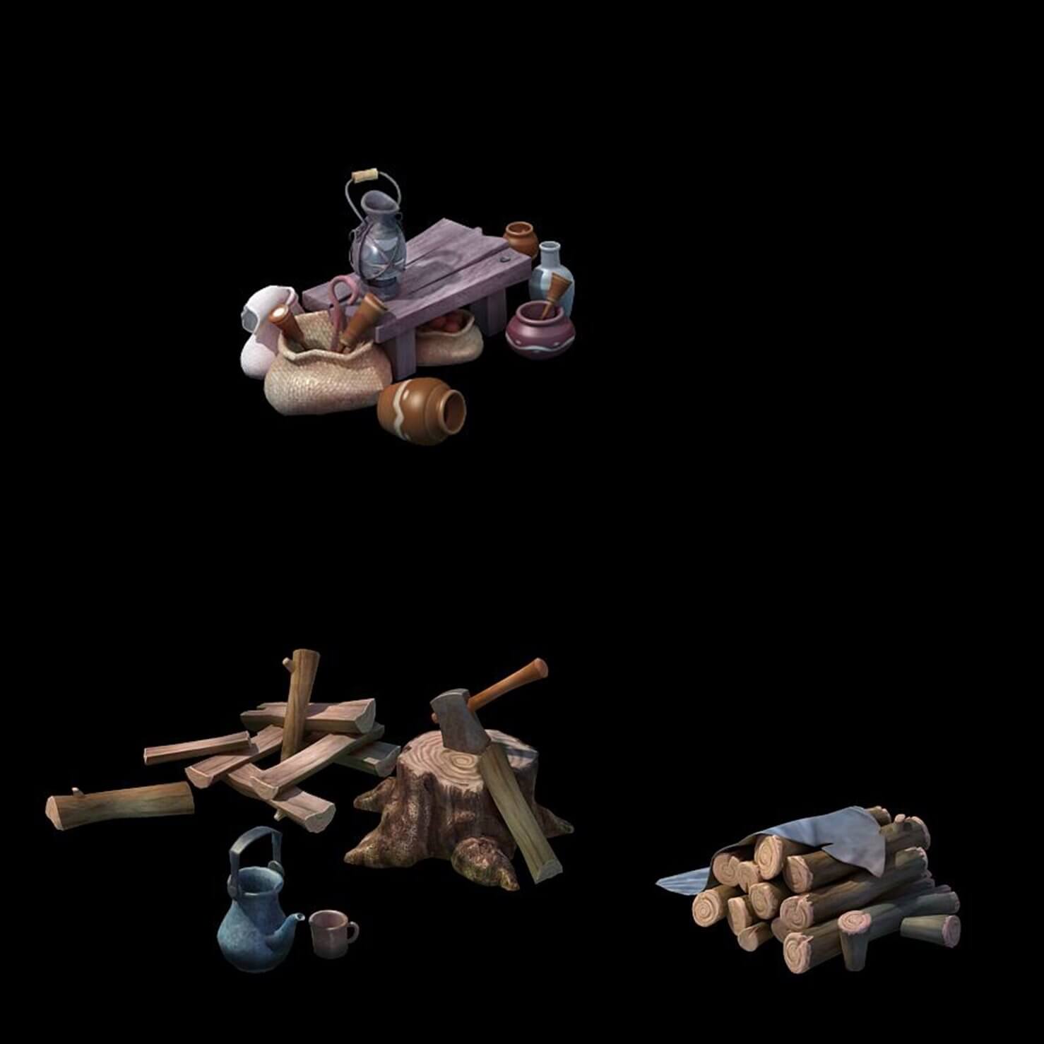 Wood Pile - 3D Model by about3d