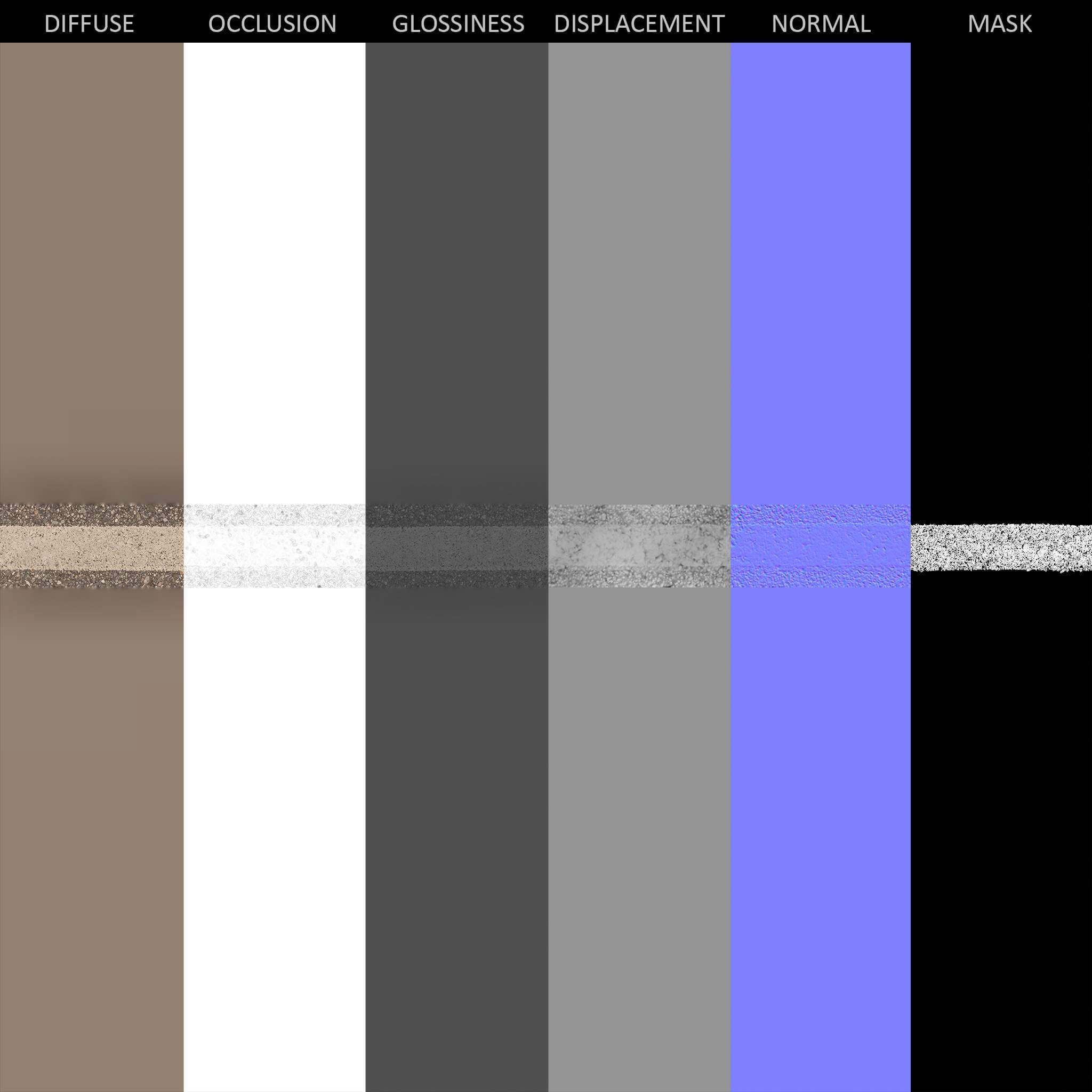 Road Line 02 - 8K Scan 3D Texture by abowen3d