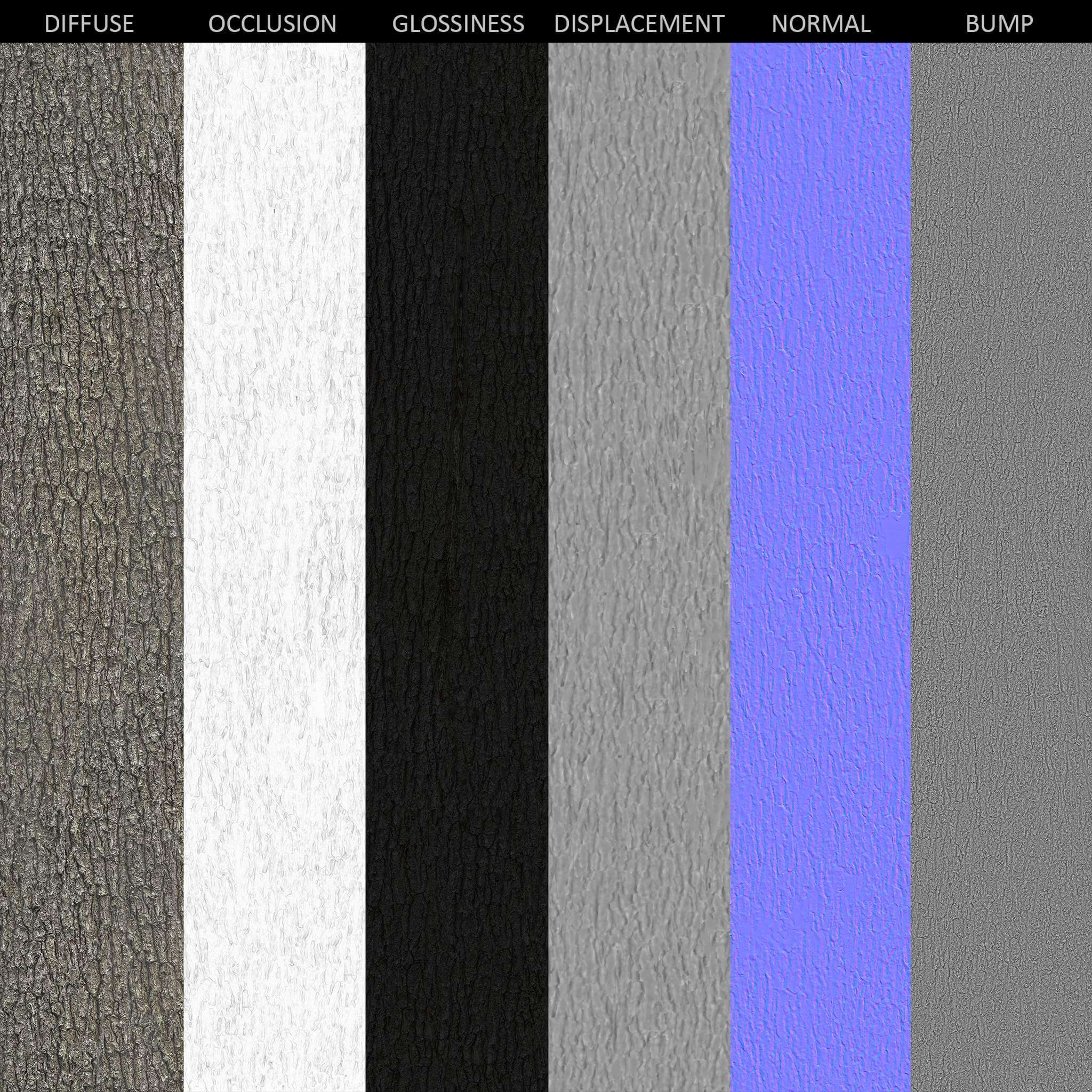 Tree Bark 01 - 8K Scan 3D Texture by abowen3d