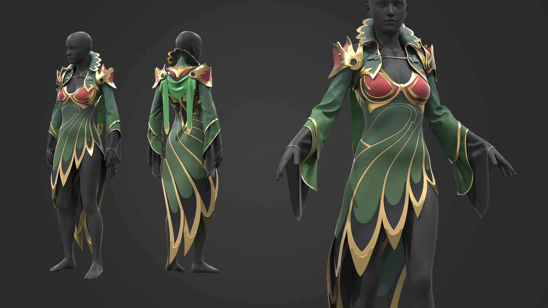Fantastic Dress - 3D Model by abuvalove