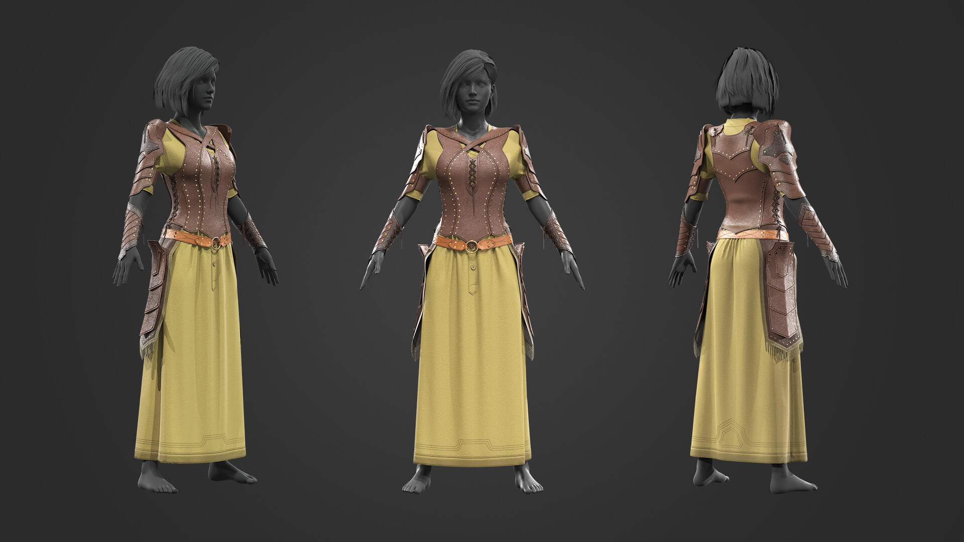 Female Medieval Armor #1 - 3D Model by abuvalove