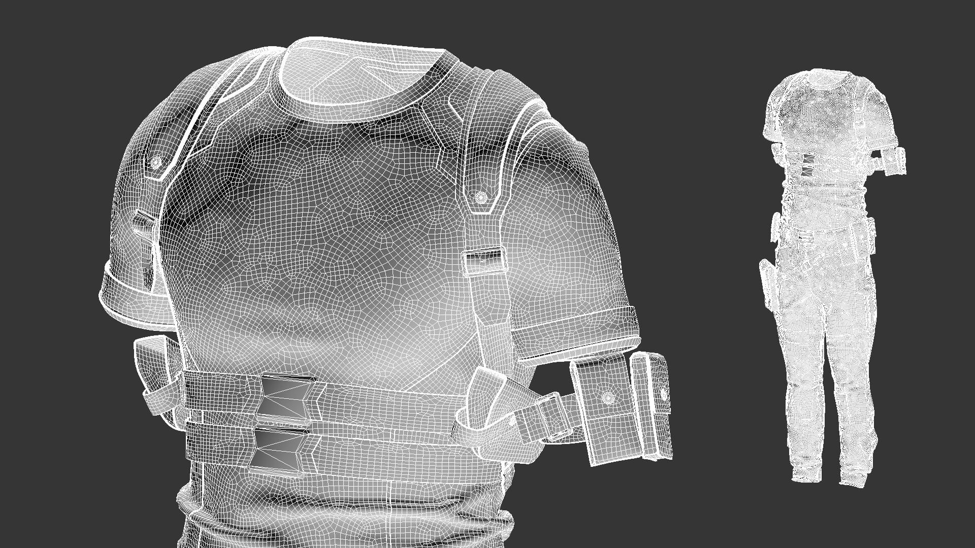 Male Cyberpunk Tactical Outfit - 3D Model by abuvalove