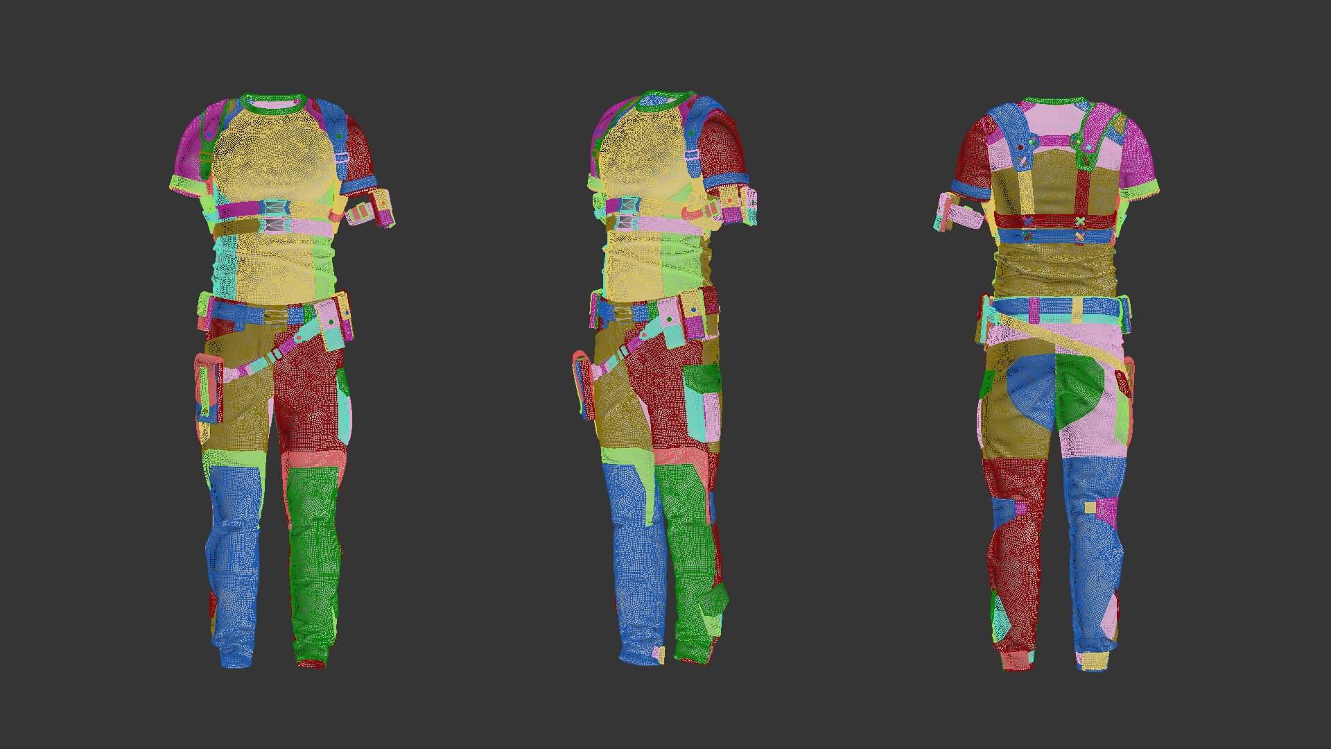 Male Cyberpunk Tactical Outfit - 3D Model by abuvalove