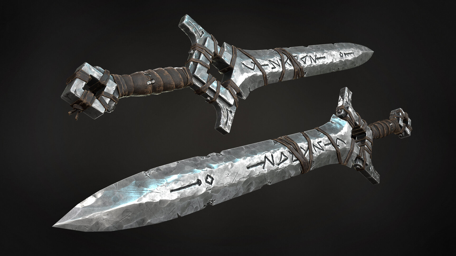 Old Rune Sword - 3D Model by abuvalove