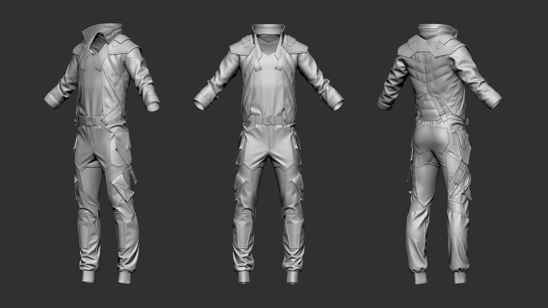 Sci Fi Male Outfit 3d Model By Abuvalove