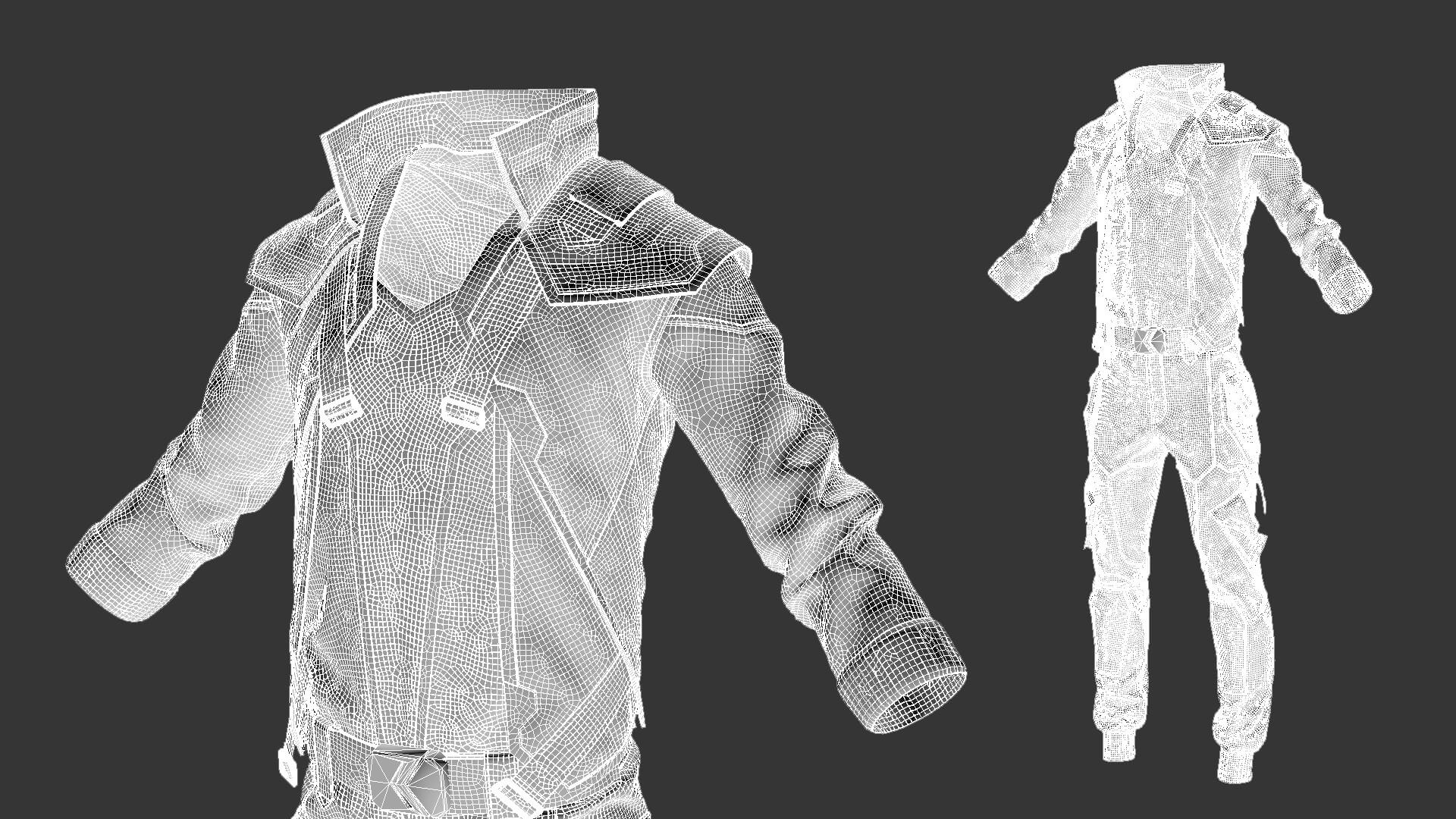 Sci Fi Male Outfit 3d Model By Abuvalove