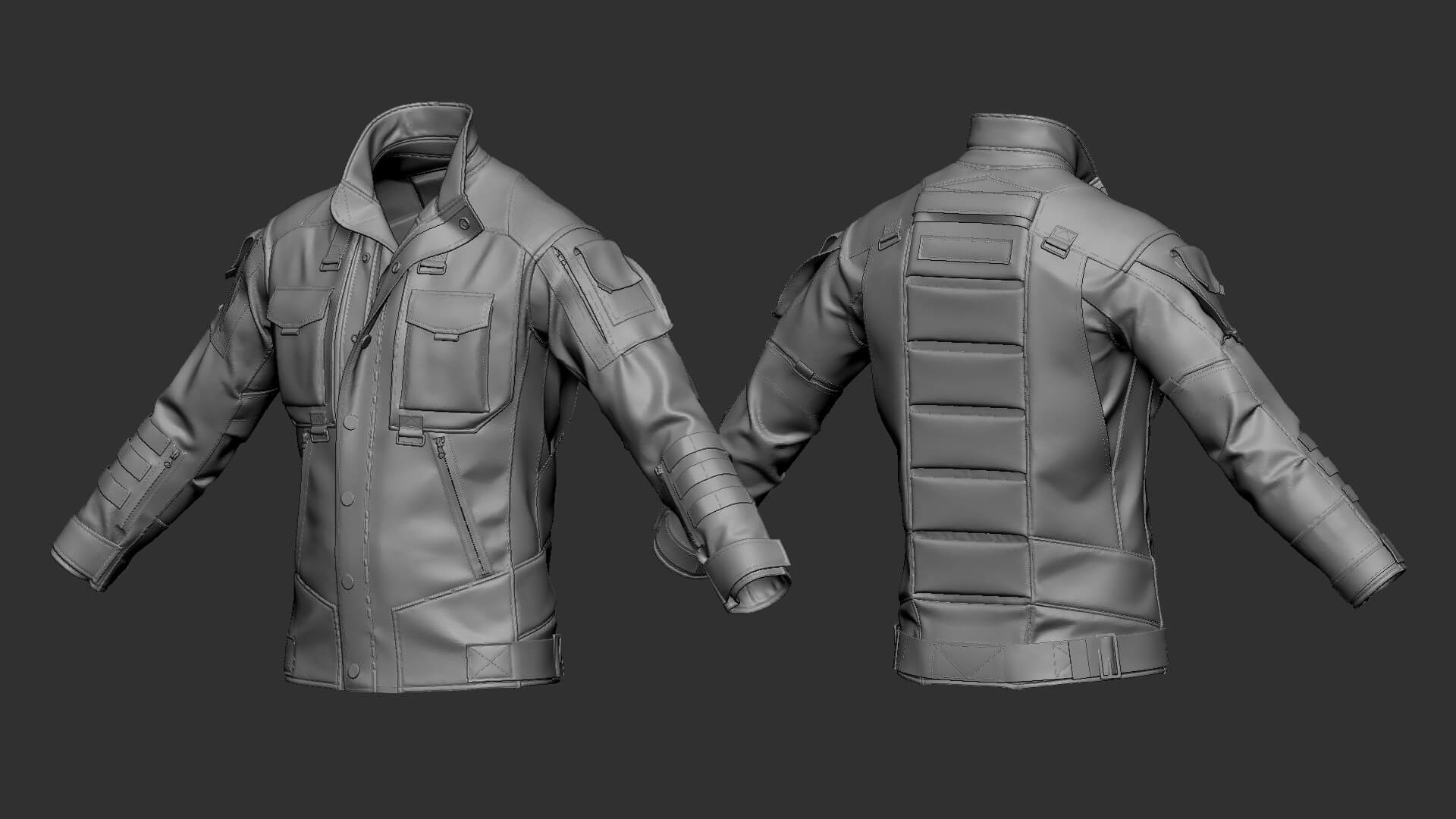 Tactical Jacket 3 - 3D Model by abuvalove