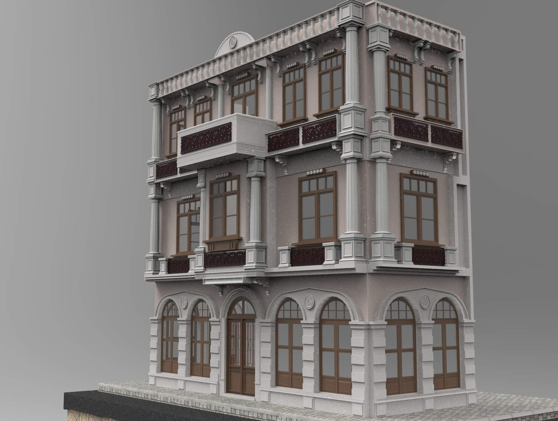 Building Set001 3D Render | RenderHub Gallery