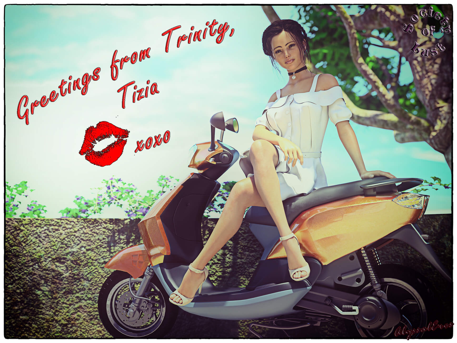 Greetings from Trinity, Tizia 3D Render by AbyssalEros