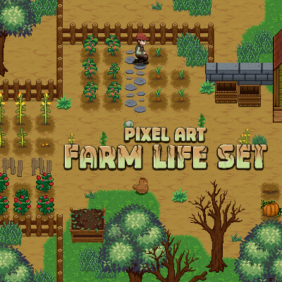 Pixel Art Farm Life Set - 2D Game Asset by Acasas