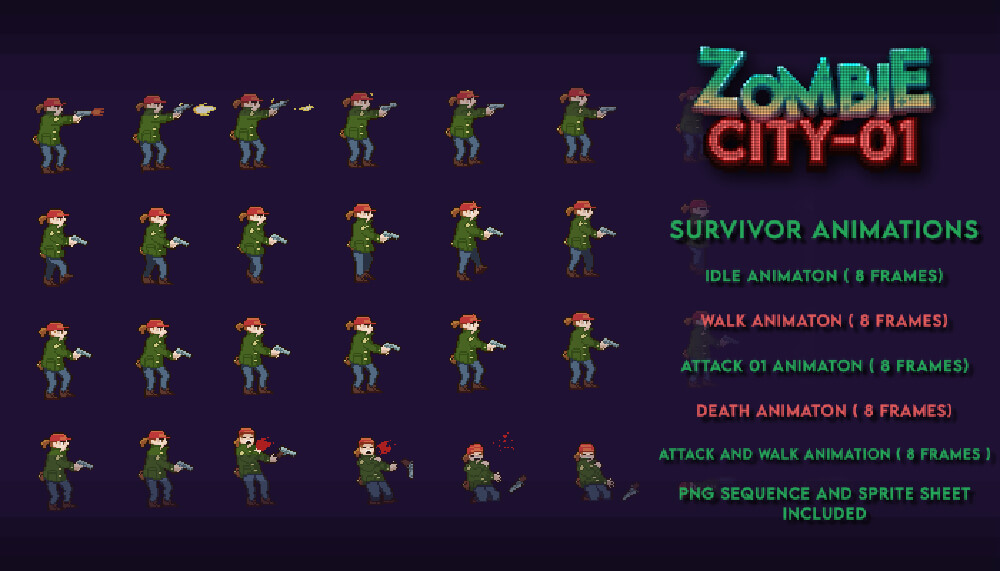 2d City Sprite 2D Pixel Art City Backgrounds Pack