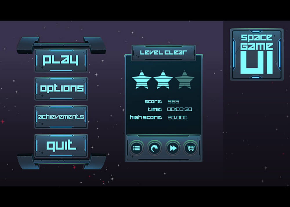 Space Game UI by Acasas
