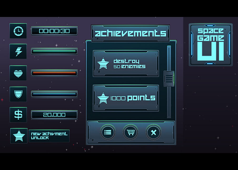 Space Game UI by Acasas
