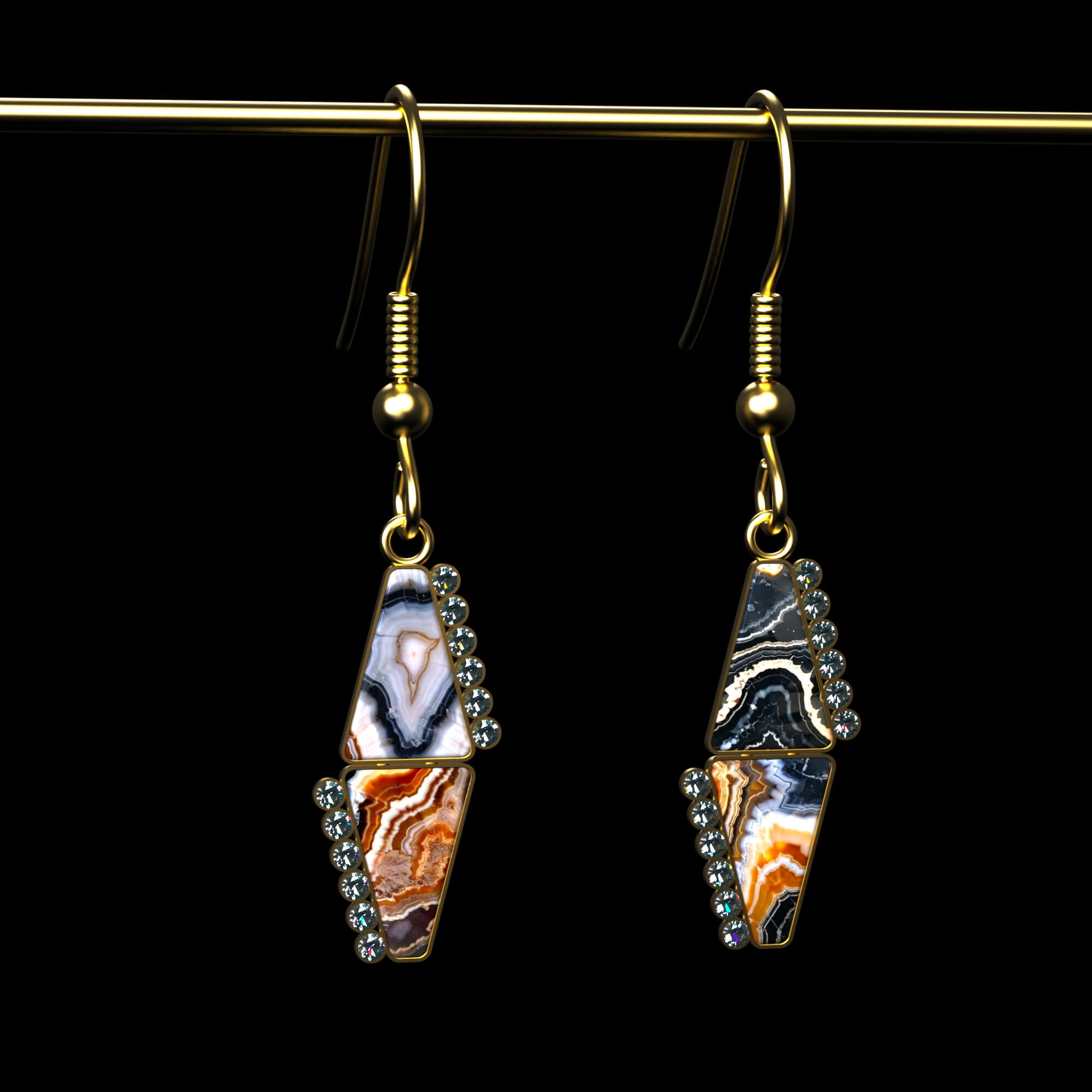 AP Final Frontier Earring 3D Render, Digital Art by AcharyaPolina