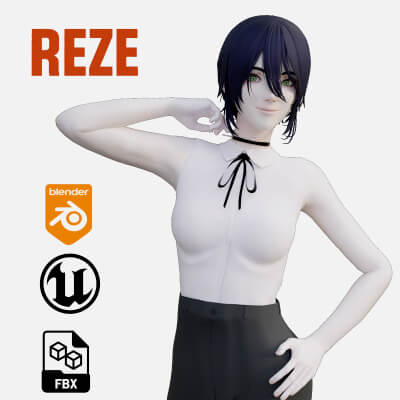 Reze from Chainsaw Man - Free 3D Model by achref88