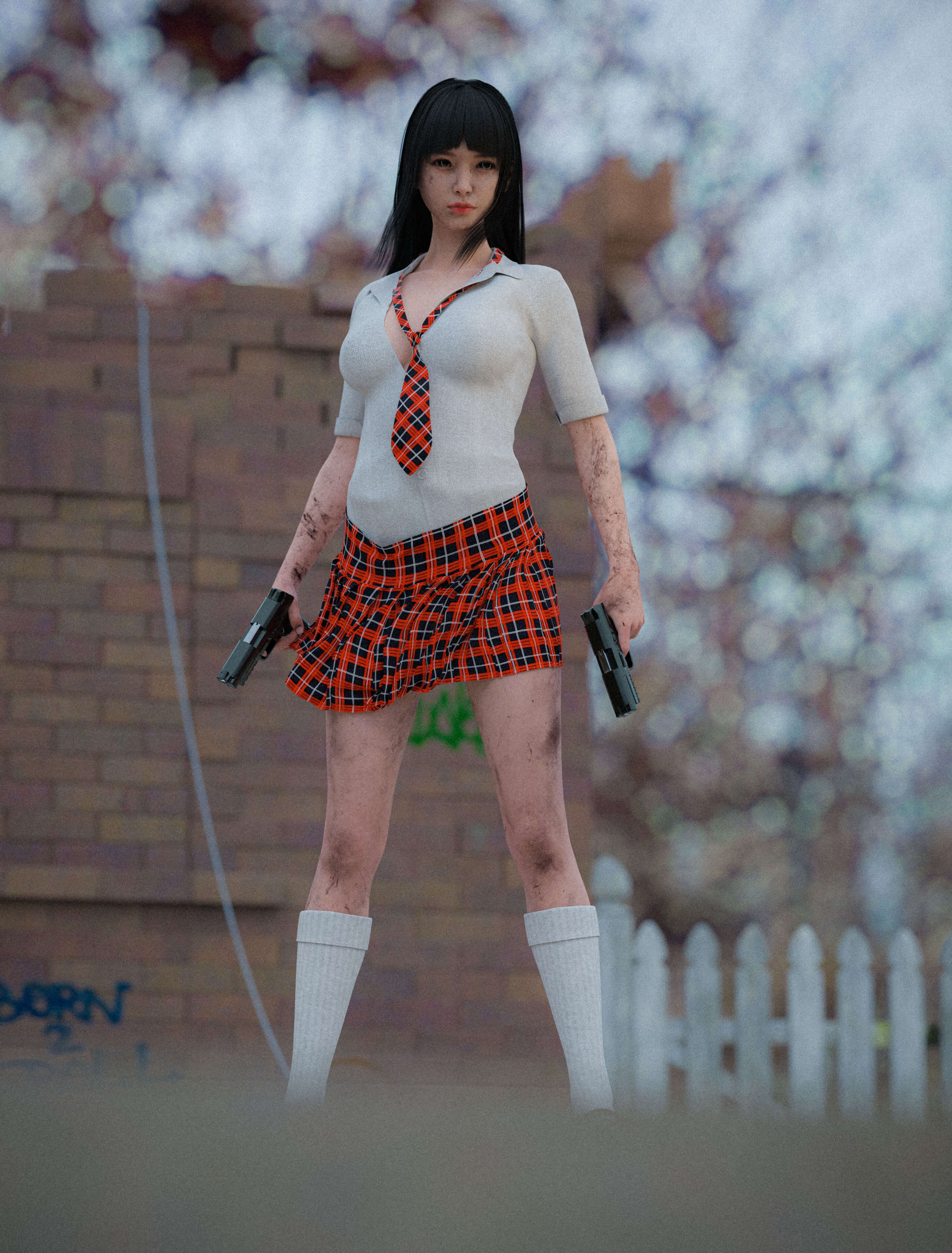 RIA 09 - Last Stand at EHSHS 3D Render, Digital Art by Aci Kay