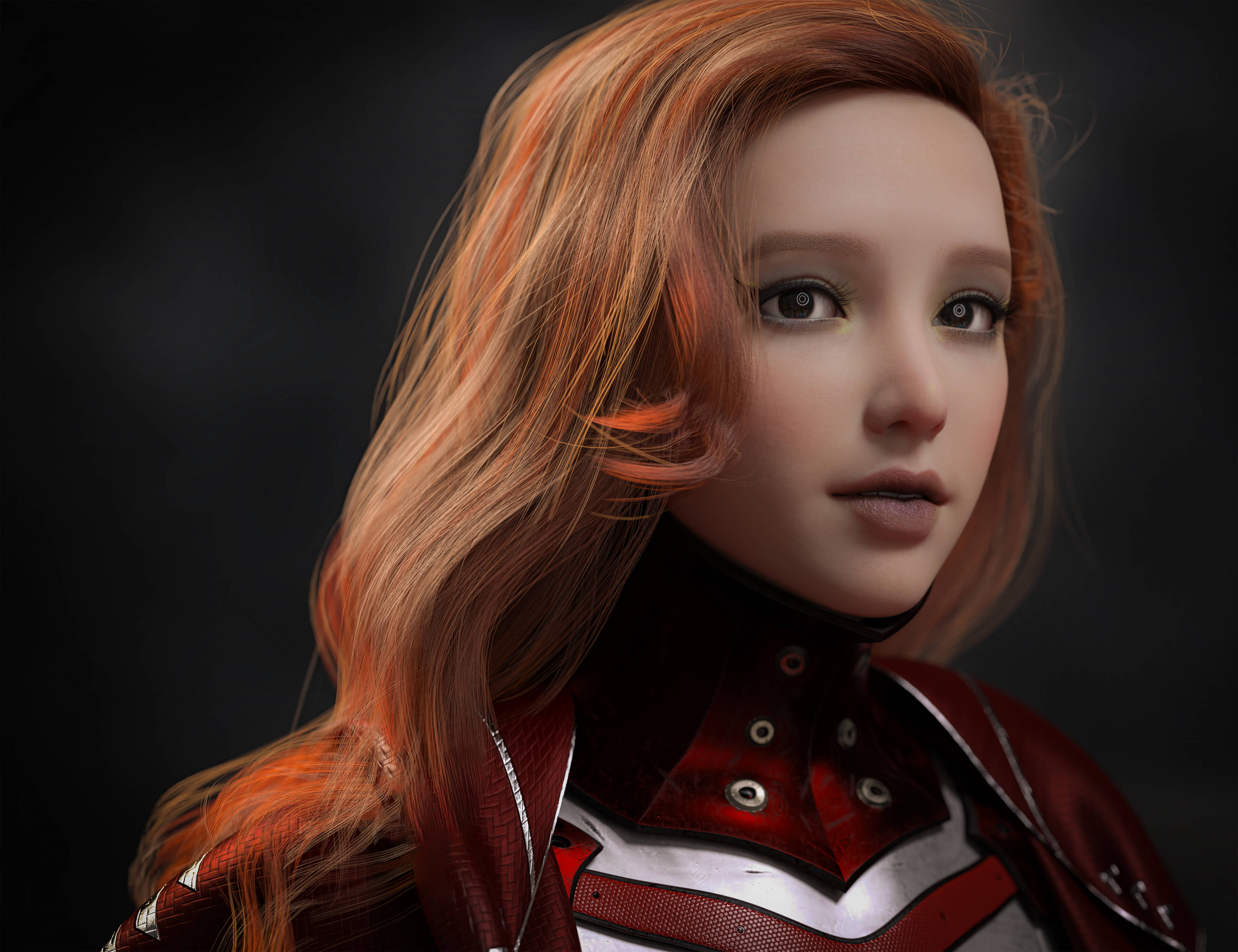 Void Reaper - Portrait B 3D Render, Digital Art by Aci Kay